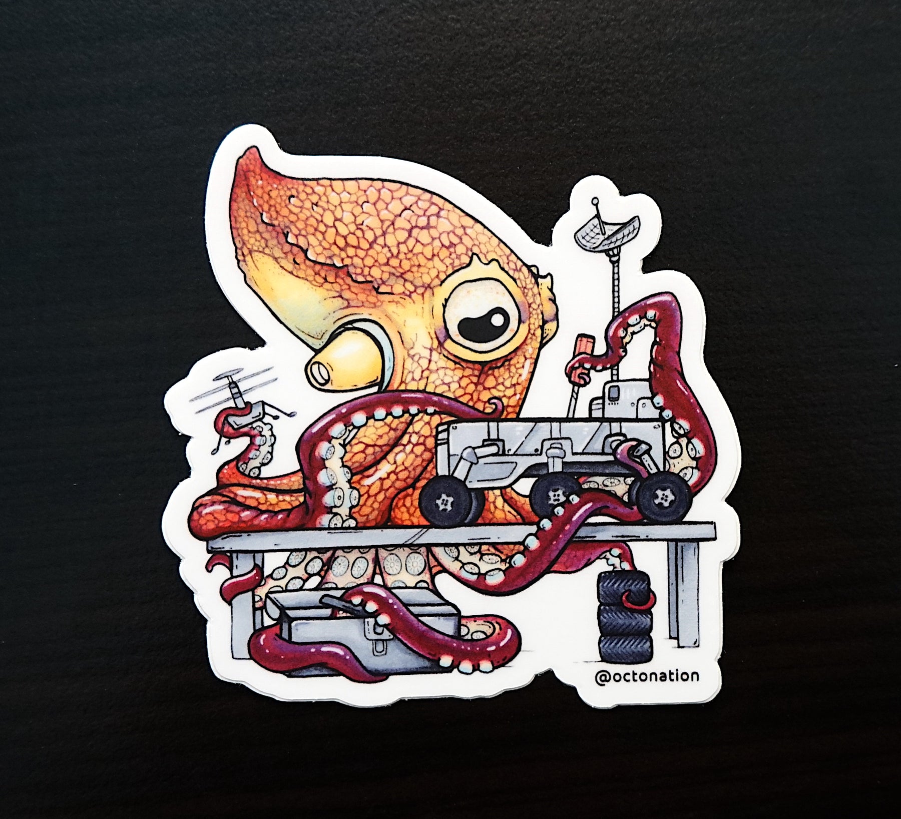 STEM Series: Coconut Octopus Engineer Sticker – OctoNation - OctopusFanClub