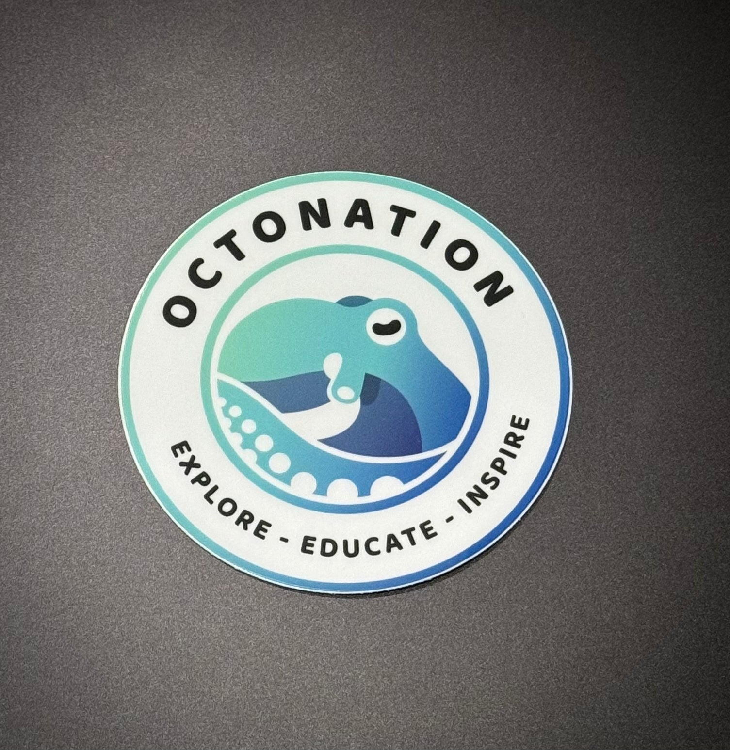 OctoNation Badge Sticker - Ocean Blue – OctoNation - OctopusFanClub