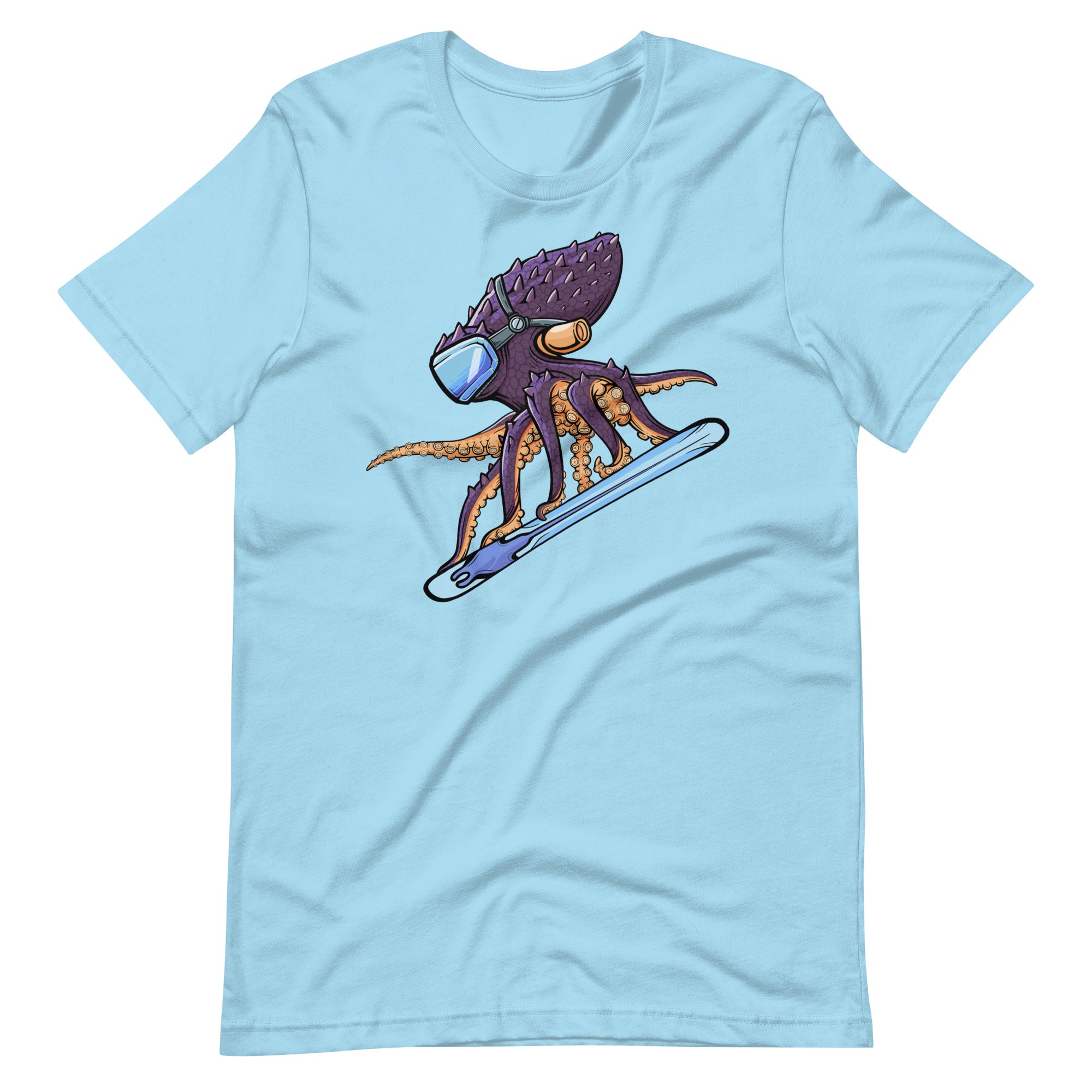 Snowboarder Octo T-Shirt, a coconut octopus | OctoNation, Octopus Tee ...