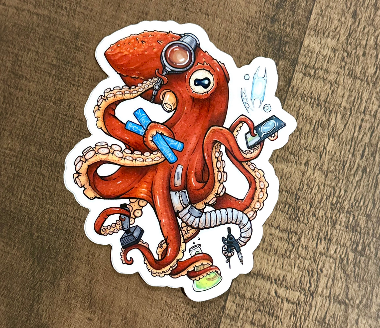 STEM OCTO - Giant Pacific Octopus Sticker (Science, Technology, Engine ...