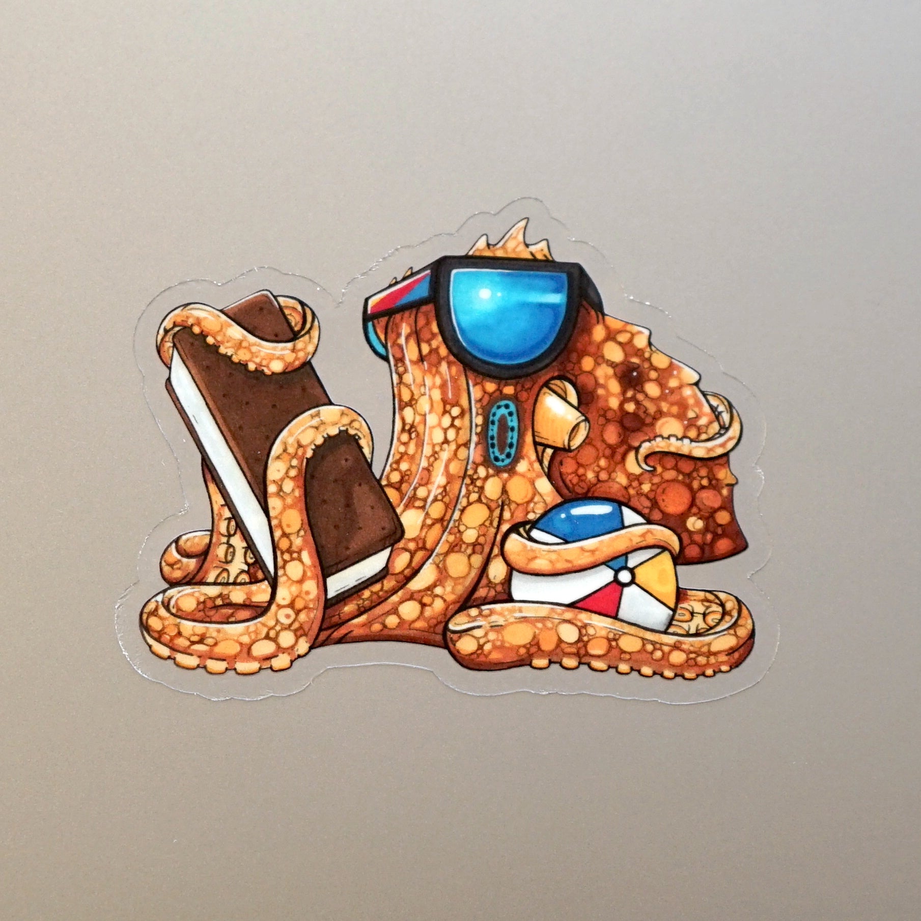 Shades, The California Two-Spot Octopus [Clear Sticker] – OctoNation ...