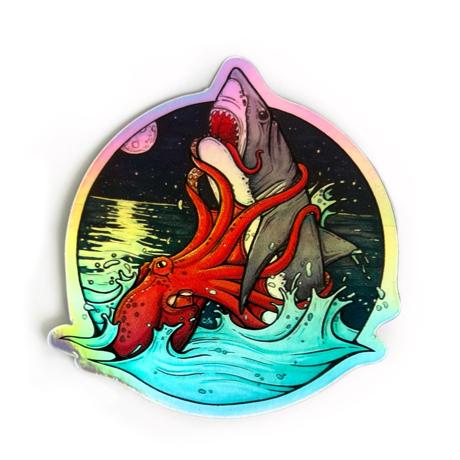 Great Pacific Night Fight Holographic Octopus Sticker – OctoNation ...
