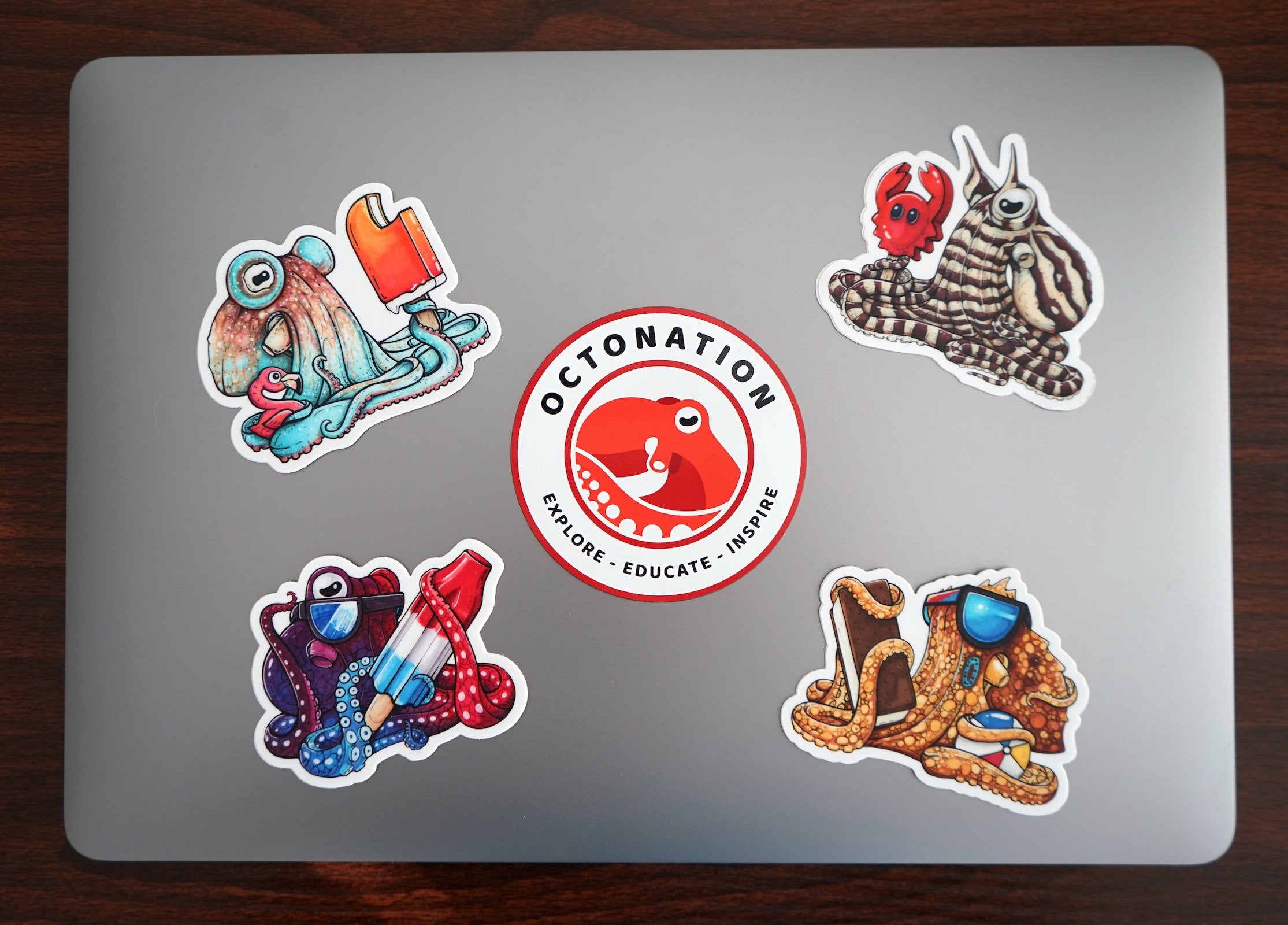 Sticker Pack: Sweet Treat Octopus (4 count) – OctoNation - OctopusFanClub