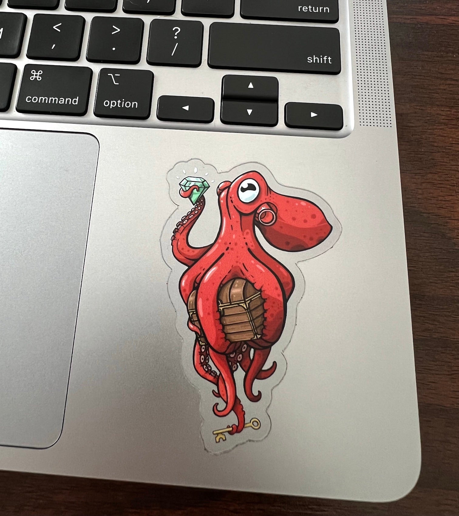 The Treasure Hunter - Clear Octopus Sticker – OctoNation - OctopusFanClub